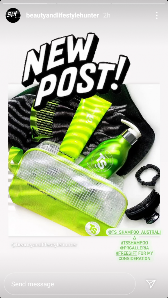 TS Shampoo Influencer Campaign | PR Galleria